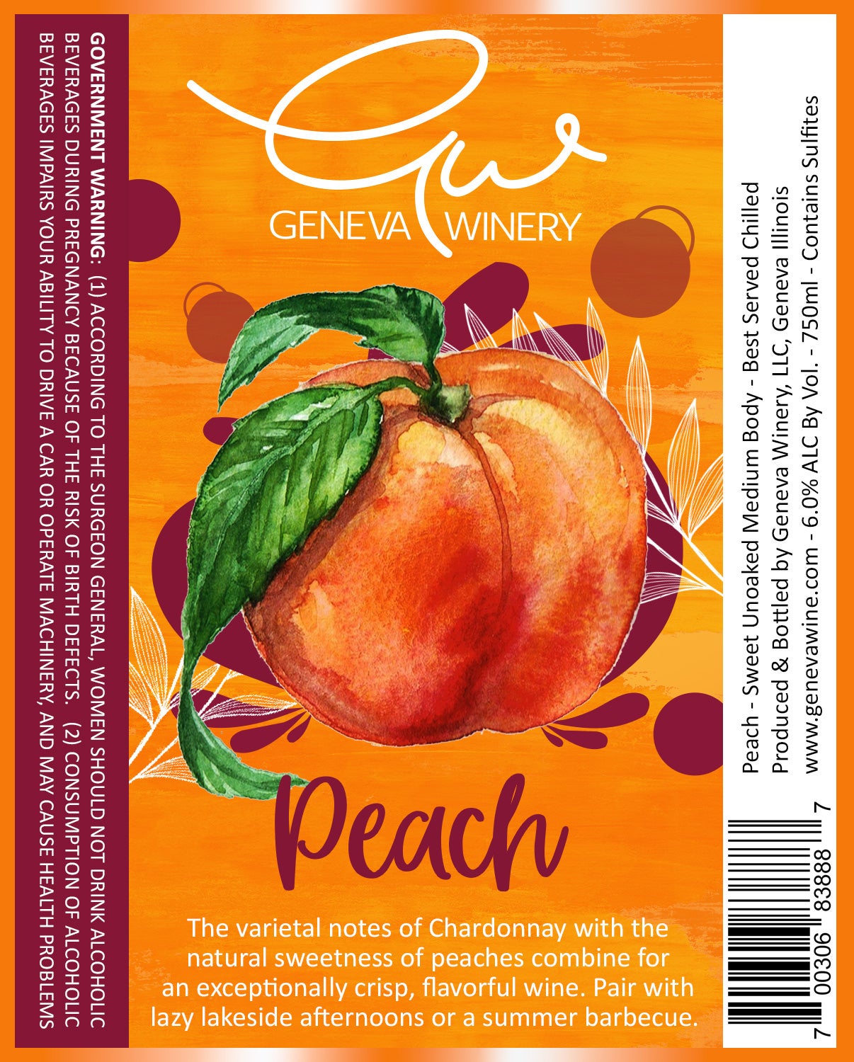 Peach Fruit Wine | Geneva Winery